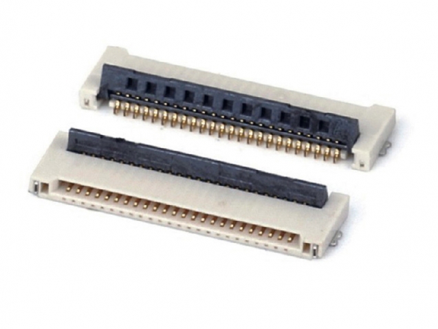 FFC/FPC Connectors, pitch 0.5mm, front insert and rear lock H=1.2mm_FFC/FPC Connector Series-惠兴力 ...