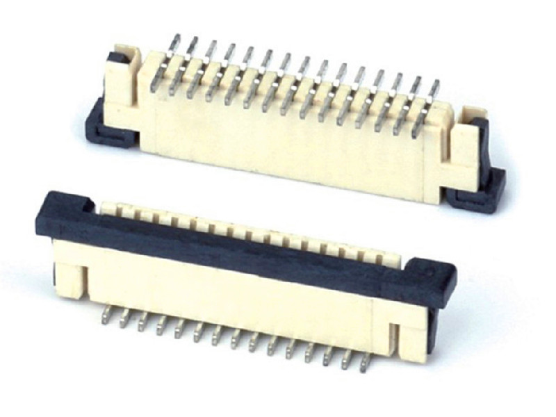 FFC/FPC Connectors, 1.0mm pitch, vertical SMT, H=5.5mm_FFC/FPC Connector Series-惠兴力HULYN