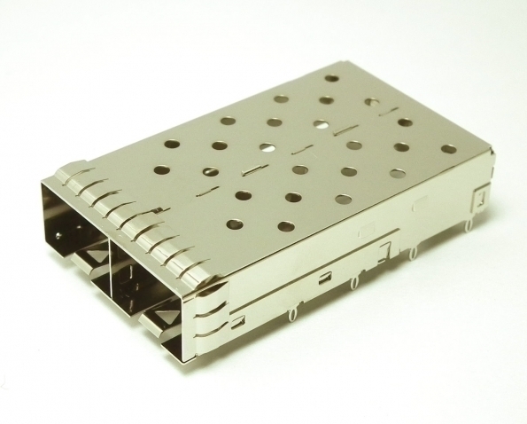 SFP+ 1x2 cage, Press-fit, Copper Alloy, Ni Plating_SFP/SFP28/QSFP Cage ...