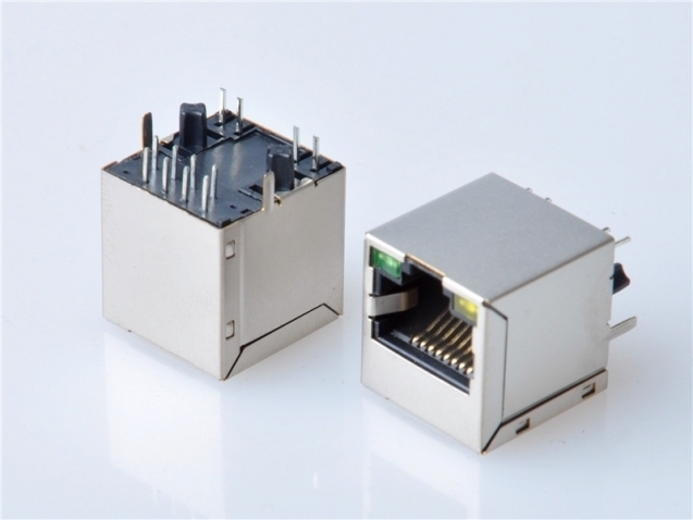 Vertical RJ45 Jack With transformer and LEDs_Vertical RJ45 MODULAR JACK ...