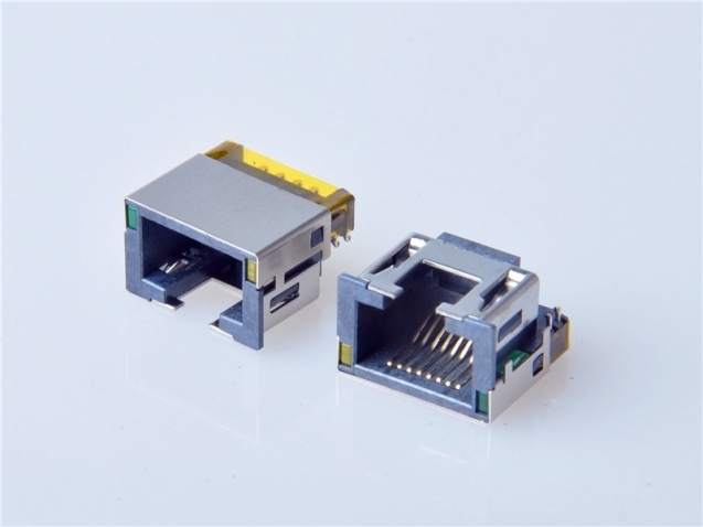 Shielded RJ45 Modular Jack, Through Hole Type, Offset H10.5_RJ45 ...
