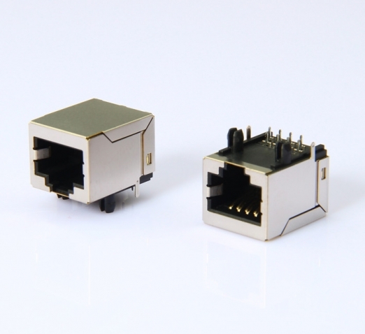 CAT6A,Shielded RJ45 Modular Jack, Through Hole Type, Side Entry_RJ11/RJ45 Single Port PCB Jack-惠 ...