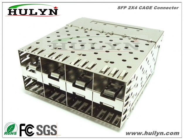 SFP Cage 2x4 Connector_SFP/QSFP/XFP Cage Series-惠兴力HULYN